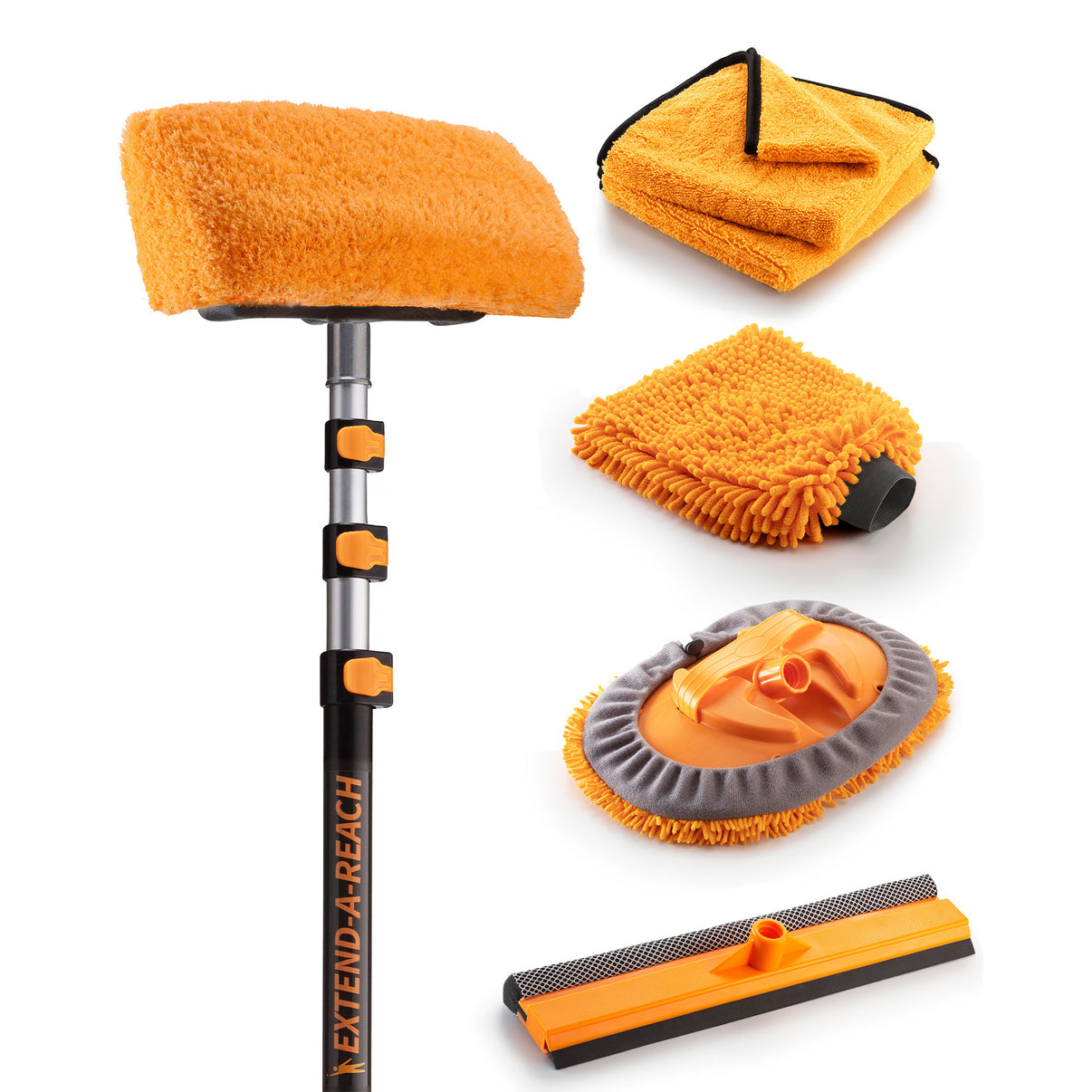 Car Wash Kit with 12 feet Extension Pole - The Ultimate Car, RV, Truck