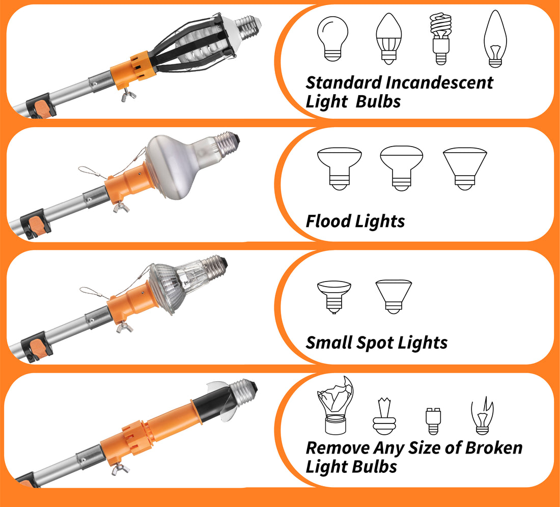 Telescopic Light Bulb Changer for High Ceilings