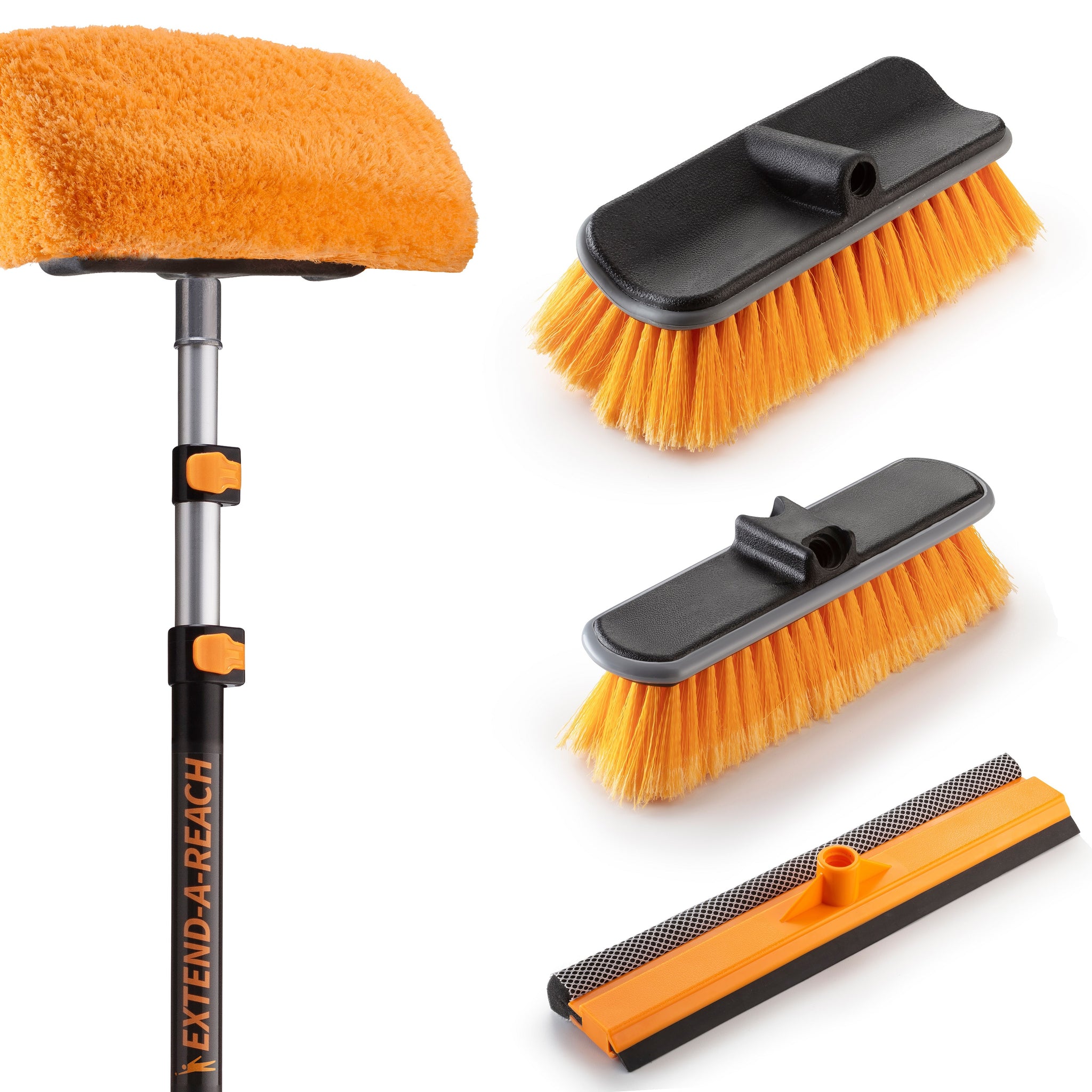 Exterior House Cleaning Brush Set with Extension Pole -The Ultimate Ex
