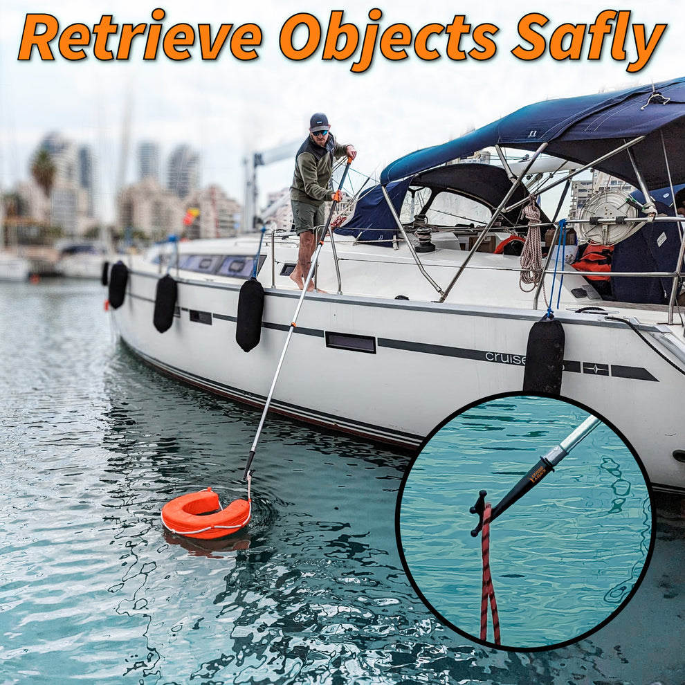 Boat Hook for Docking with Telescoping Extension Pole